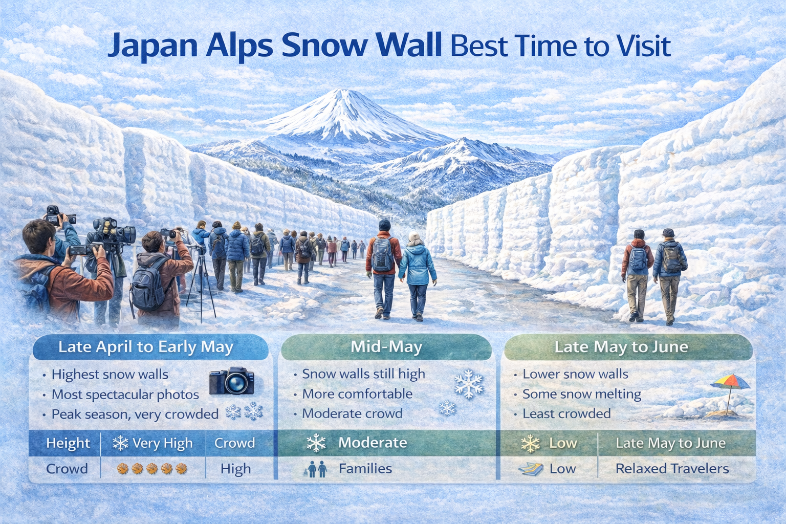Japan Alps Snow Wall Best Time to Visit | Grandtourismo